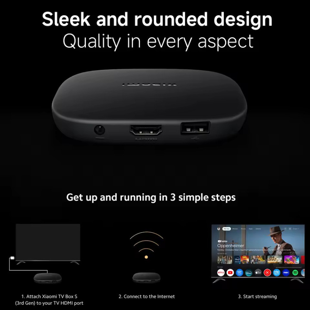 Buy Online Xiaomi TV Box S (3rd Gen) 4K Ultra HD Streaming Media Player in Qatar- Tccq.com